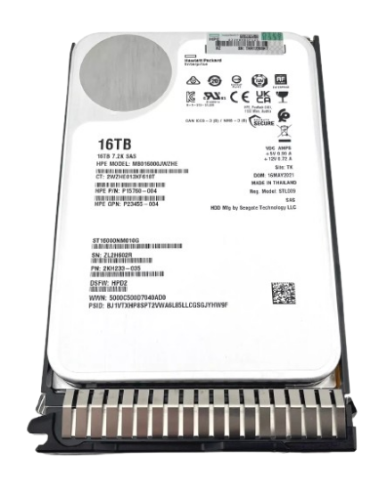 HPE 16TB SAS 12G 7.2K LFF Helium HDD P23863-B21 P25247-001 ...
